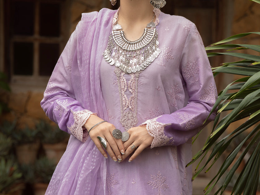 Light Purple 3 Piece Stitched - ALP-3PS-1400 – Almirah