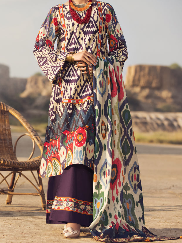 Purple Cambric 3 Piece Unstitched - AWP-3PS-325 – Almirah